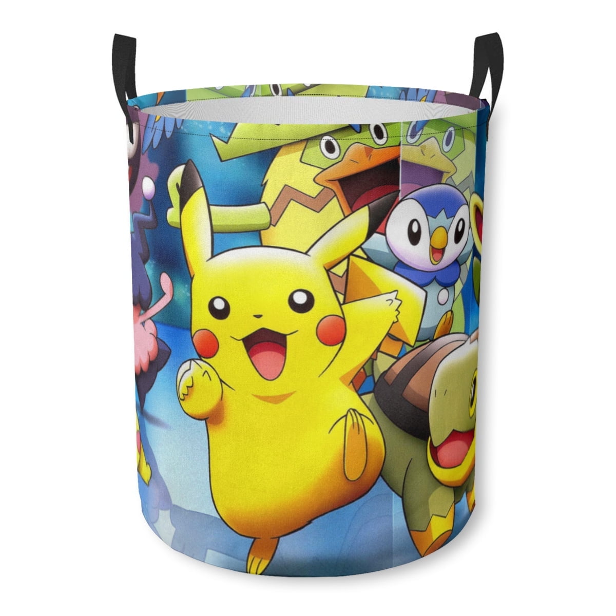 poke-mon Laundry Basket with Handle Cartoon Toy Storage Box Foldable ...
