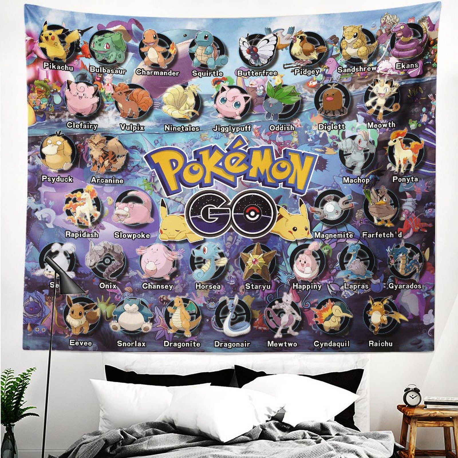 pokemon Tapestry Wall Hanging For Boys Bedroom Girl Backdrop Party ...