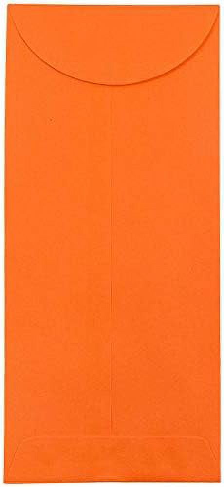 policy business colored envelopes - 4 3/4 x 11 - orange recycled - 100 ...