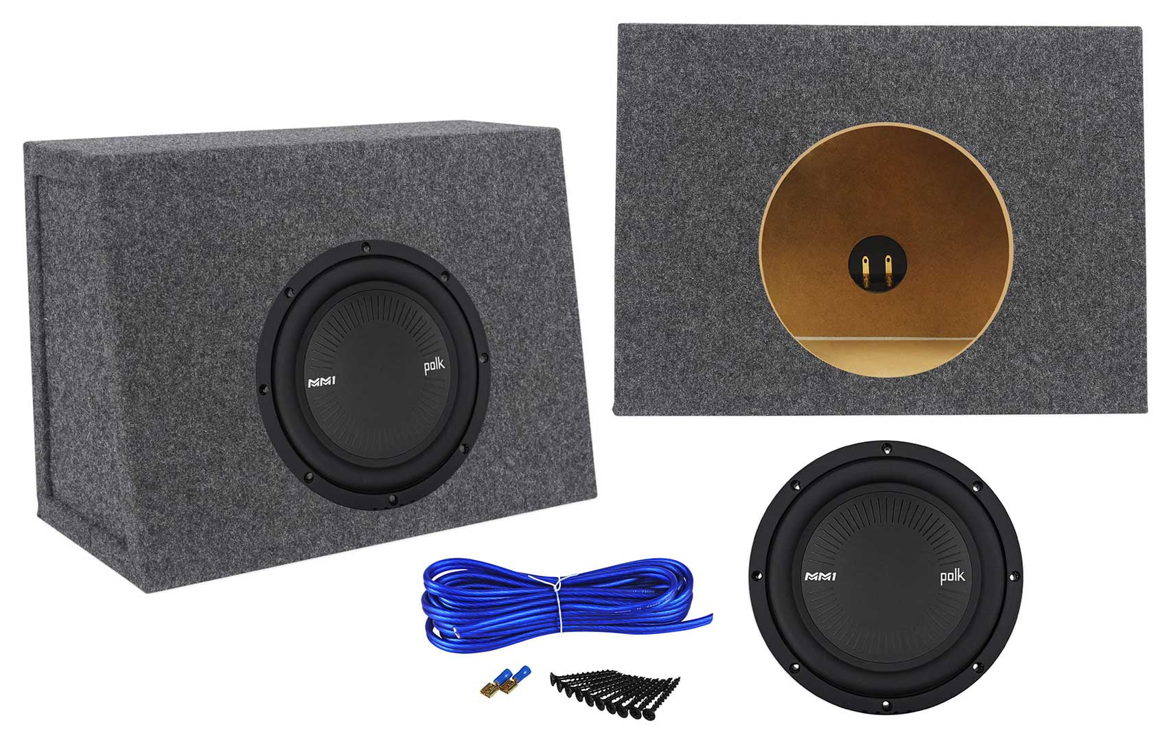 polk audio mm842svc 8 900w svc car audio subwoofer sub+sealed sub box ...