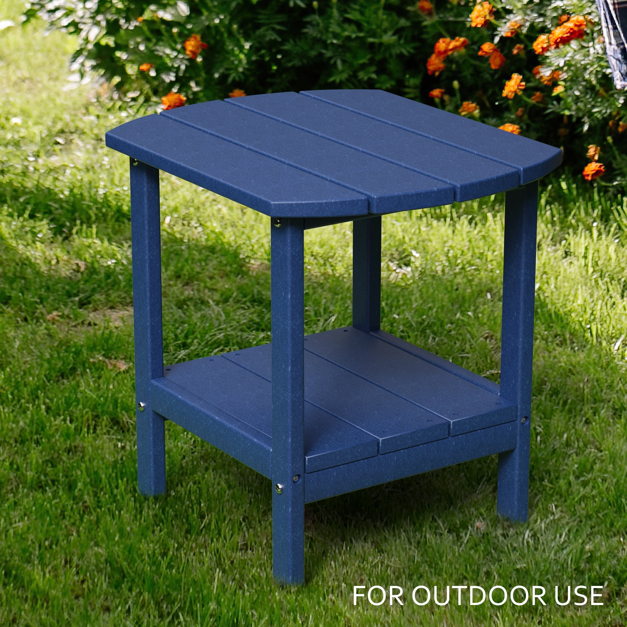 polyfurnituresupply Weather-Resistant HDPE Outdoor Side Table - Modern ...