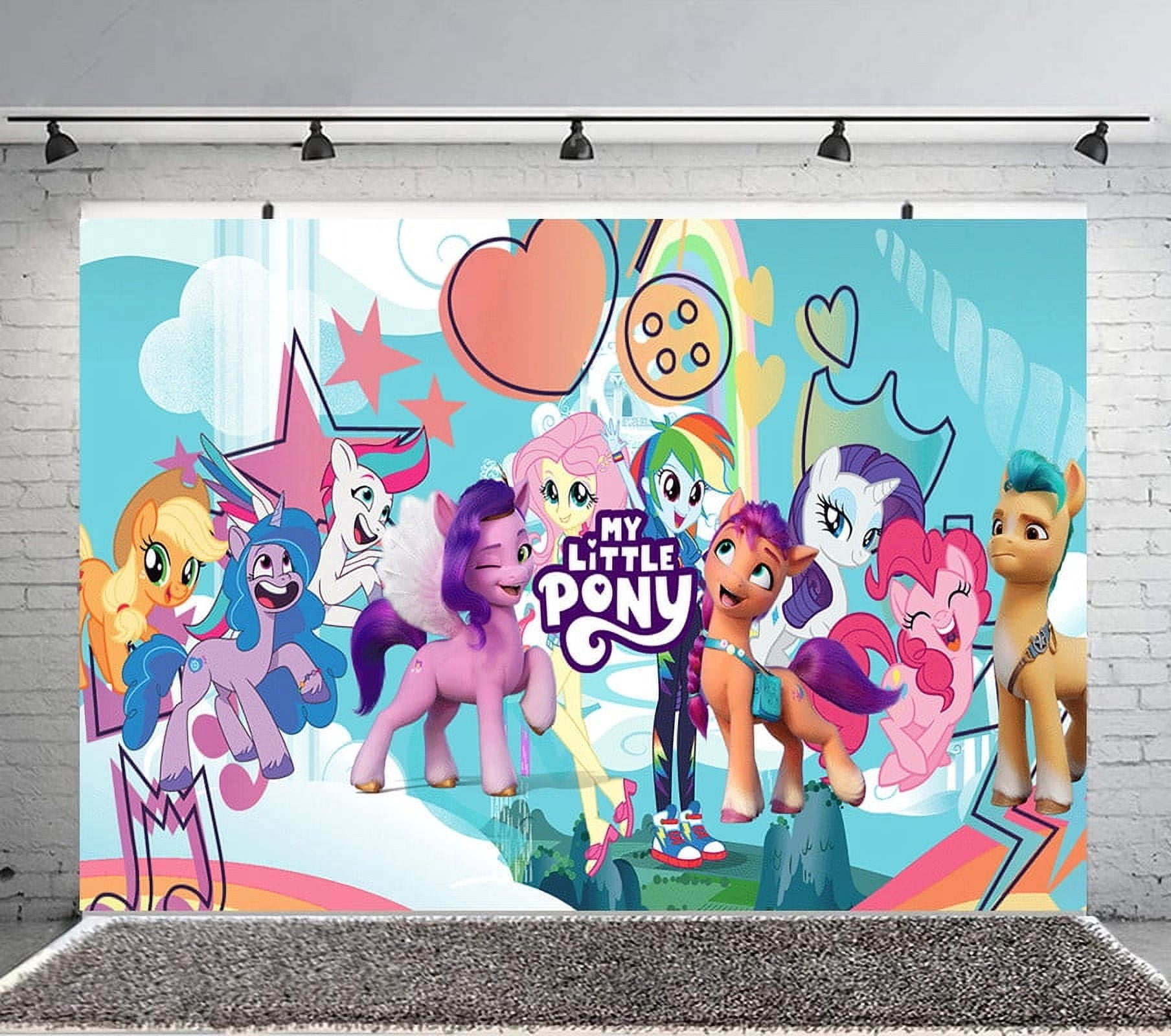 pony Backdrop Banner Party Supplies Poster Movie Theme Background for ...
