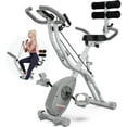 pooboo 4 IN 1 Foldable Exercise Bike, Indoor Cycling, Adjustable Seat, Home Fitness - Walmart.com