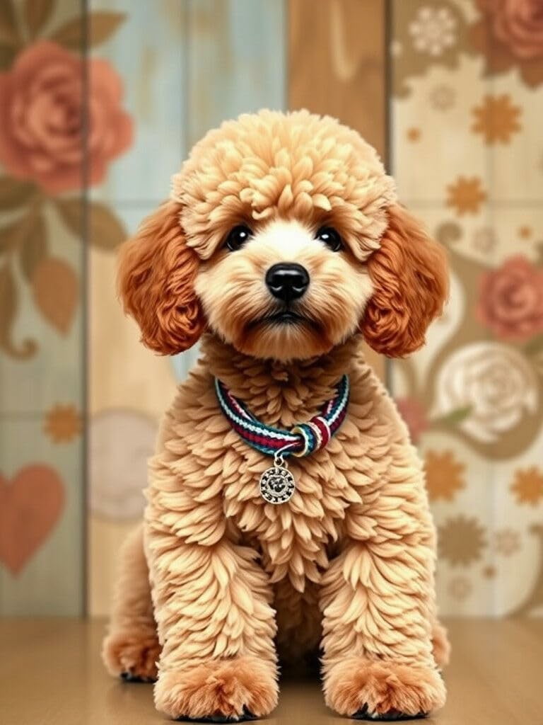 The poodle protects you - 300 pieces of retro and cute brown poodle ...