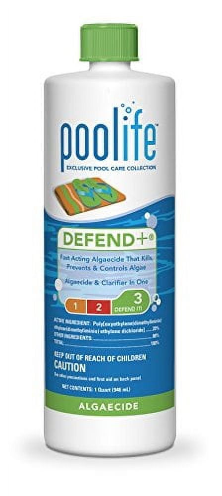 Poolife Defend Plus Algaecide, 1 Qt - Super Algae Control, Water ...