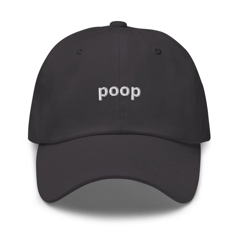 poop Dad Hat (Dark Grey) - Walmart.com