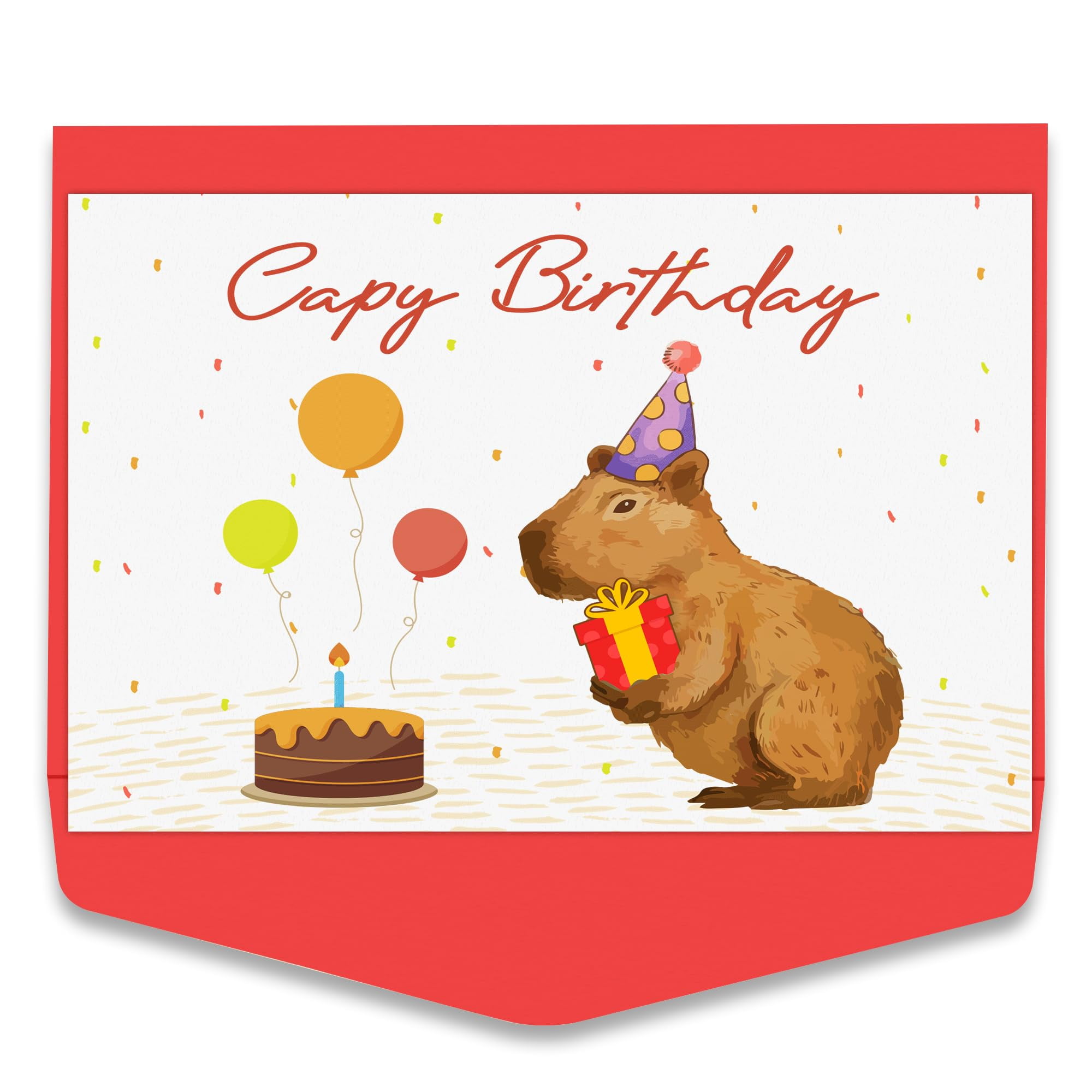 popmazing Funny Birthday Card, Cute Capy Birthday Greeting Card, Capybara B-day Pun Card, Happy ...