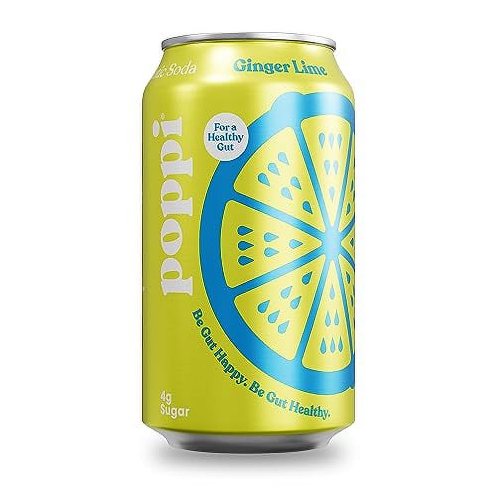 poppi A Healthy Sparkling Prebiotic Soda, w/ Real Fruit Juice, Gut ...