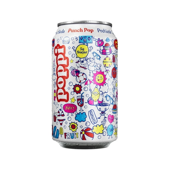 poppi Punch Pop Prebiotic Soda, 12 oz, 4 Pack Cans - Walmart.com
