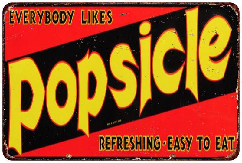 popsicle ice cream retro Vintage LOOK reproduction metal sign Size: 8 x ...