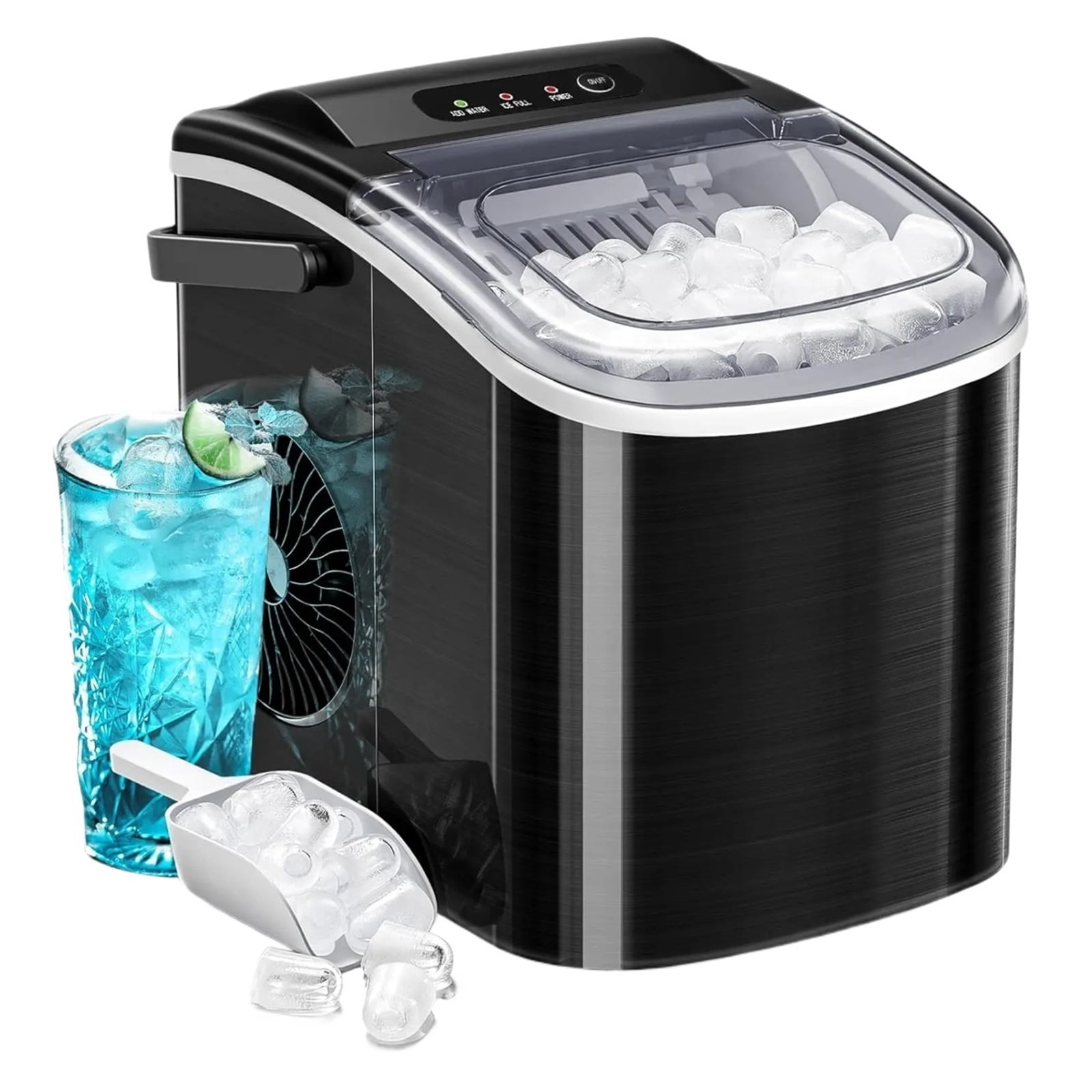 portable Table Ice Maker Portable Ice Maker Handle Self-cleaning Ice ...