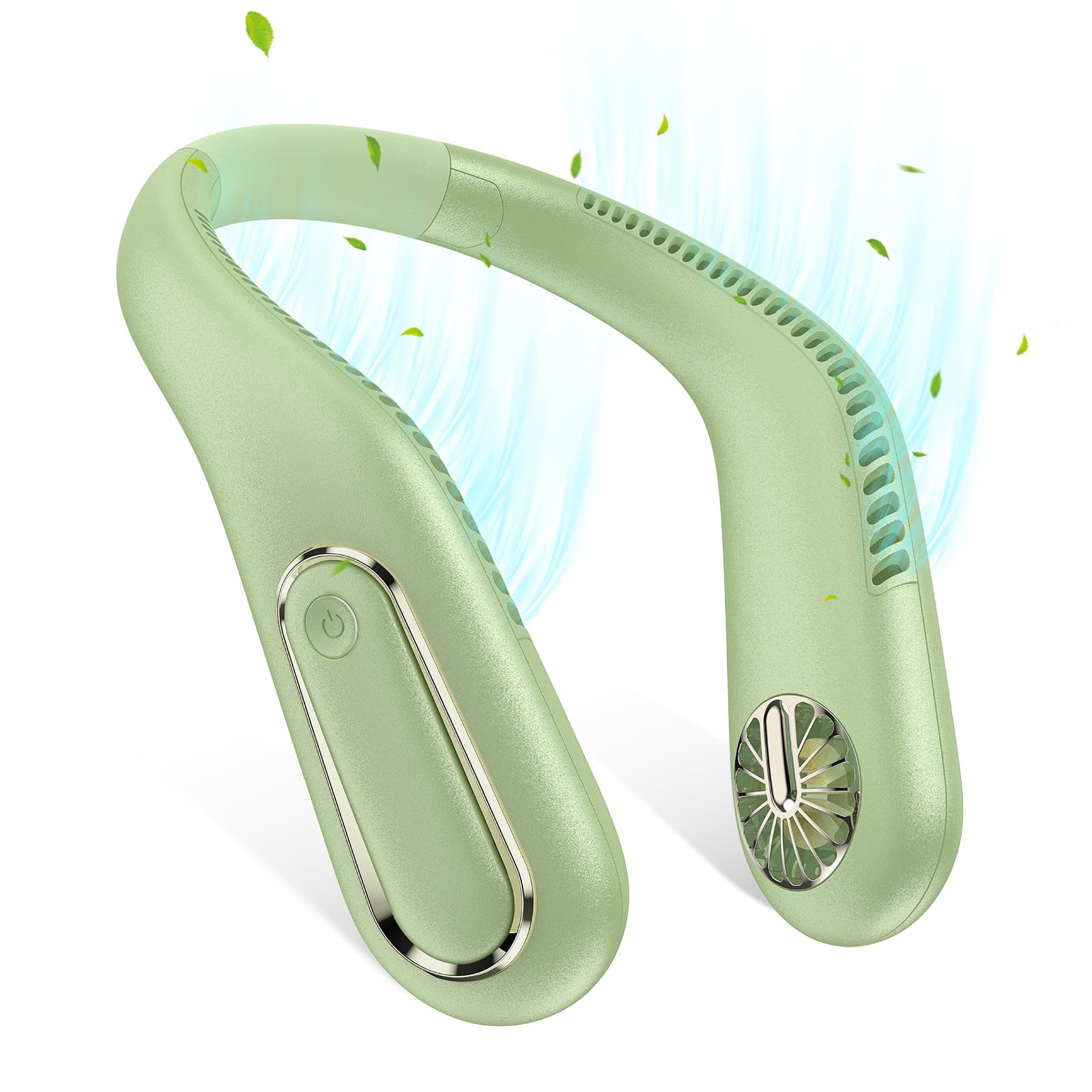 portable neck fan, 4000 mah rechargeable hand free bladeless cooler ...