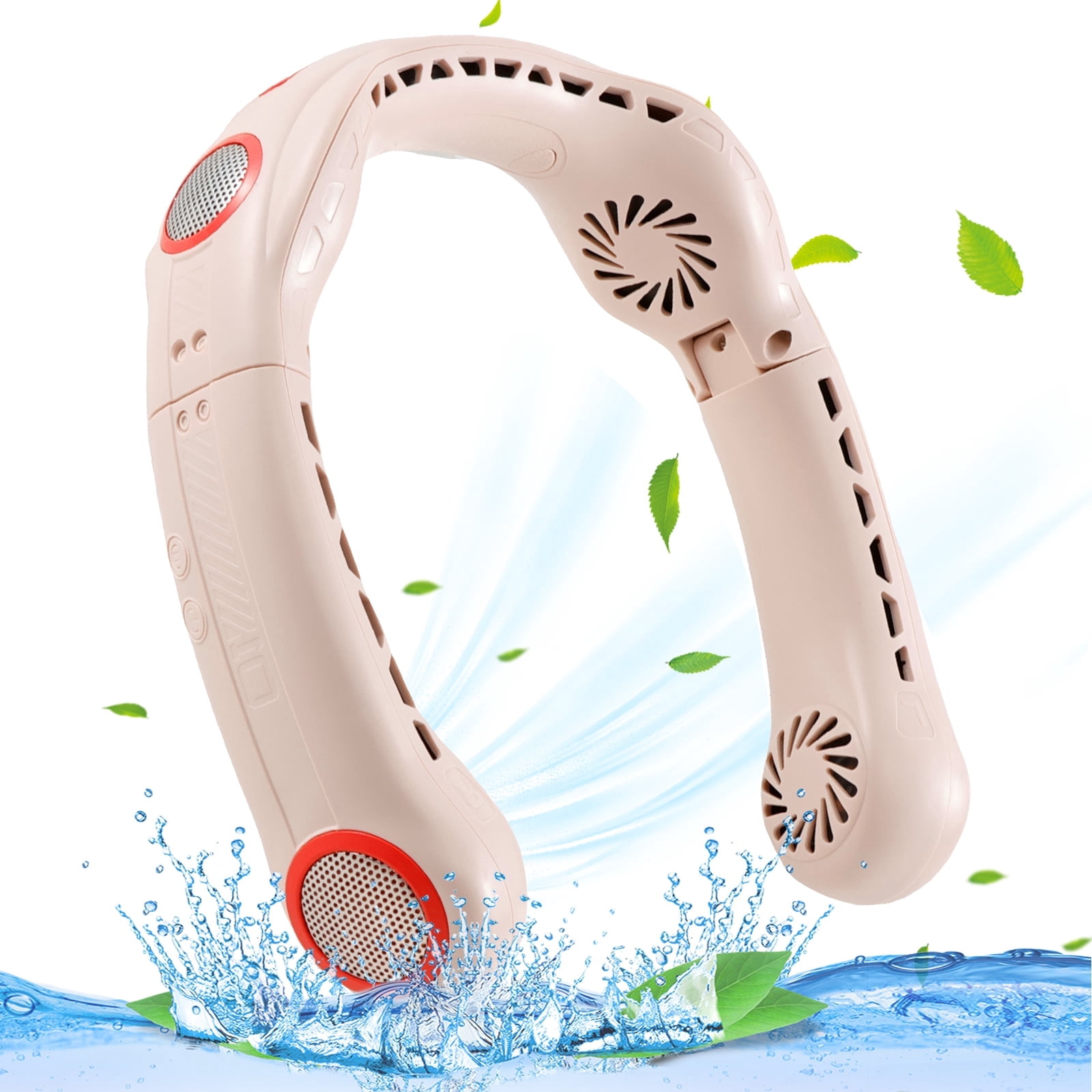 portable neck fan 5000mah neck cooling fan 360° cooling personal fan 3 ...
