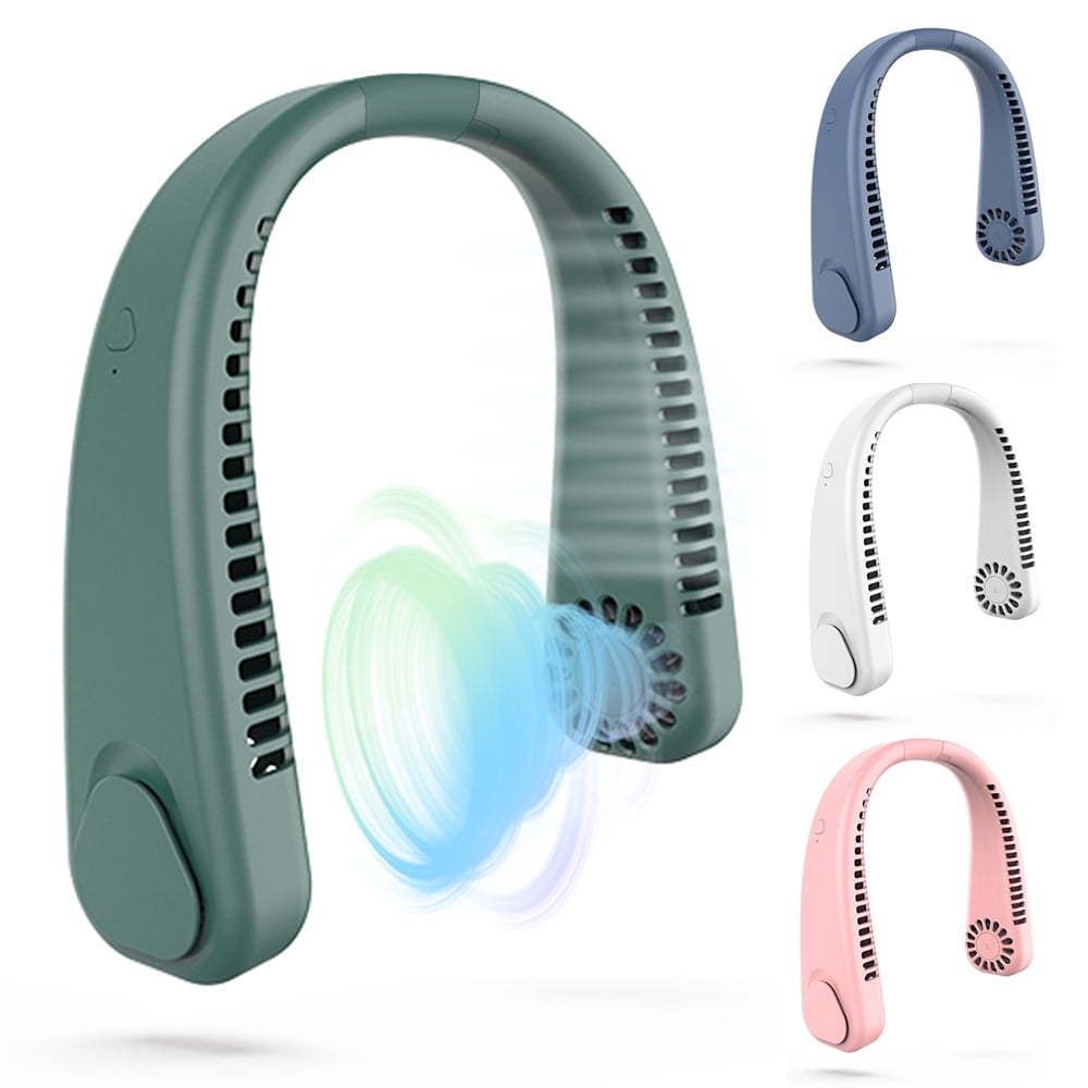 portable neck fan, usb rechargeable hands free bladeless personal fans ...