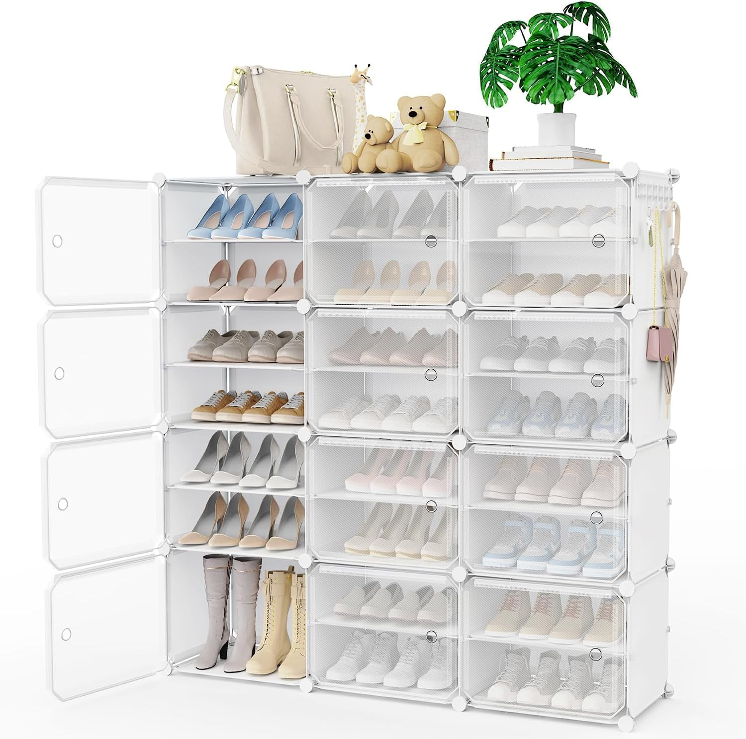 portable shoe rack shoe organizer for closet entryway 48 pairs shoe ...