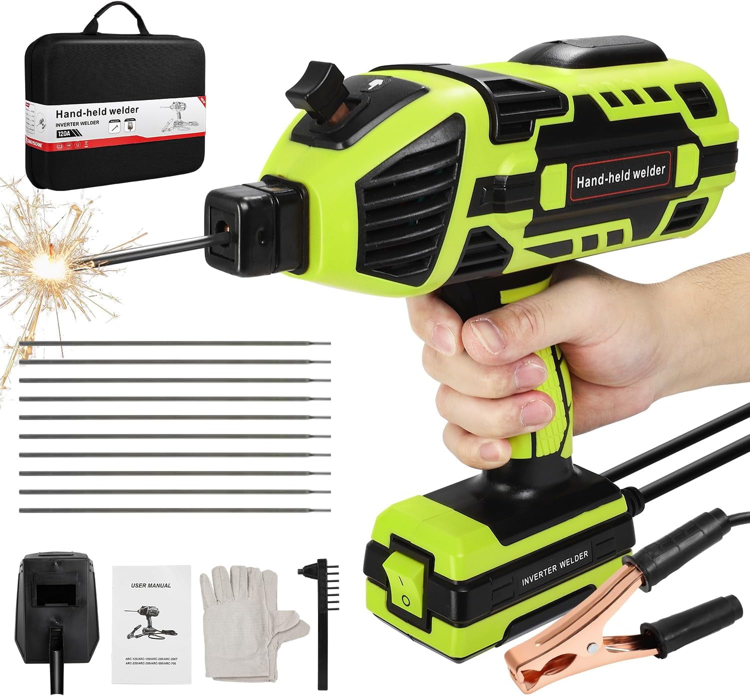 Portable Welder Handheld 110V Handheld Welder Machine, 20-120Amp ...