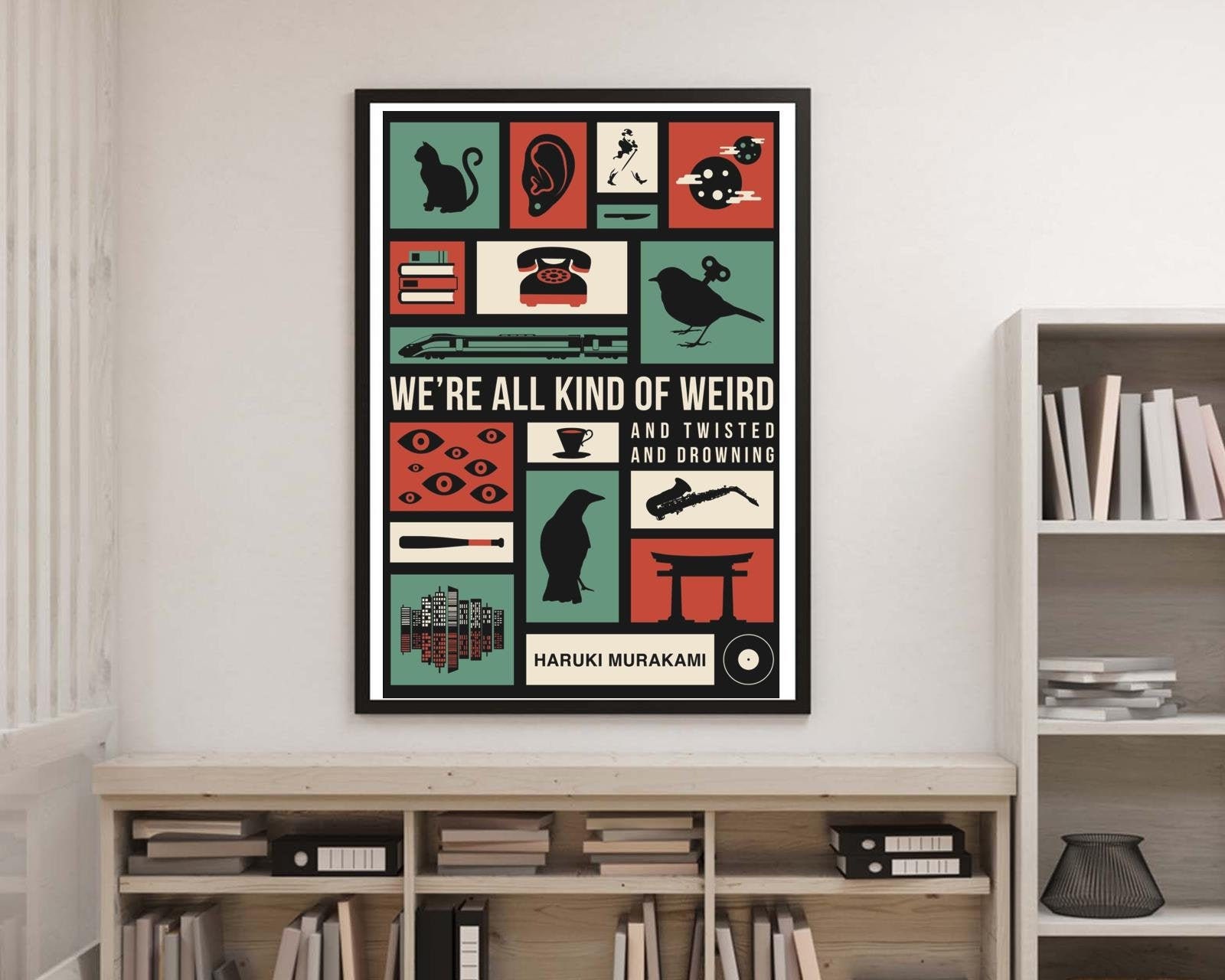 poster, Book Art, Book Cover Print, Cat Art Print,dining room wall ...