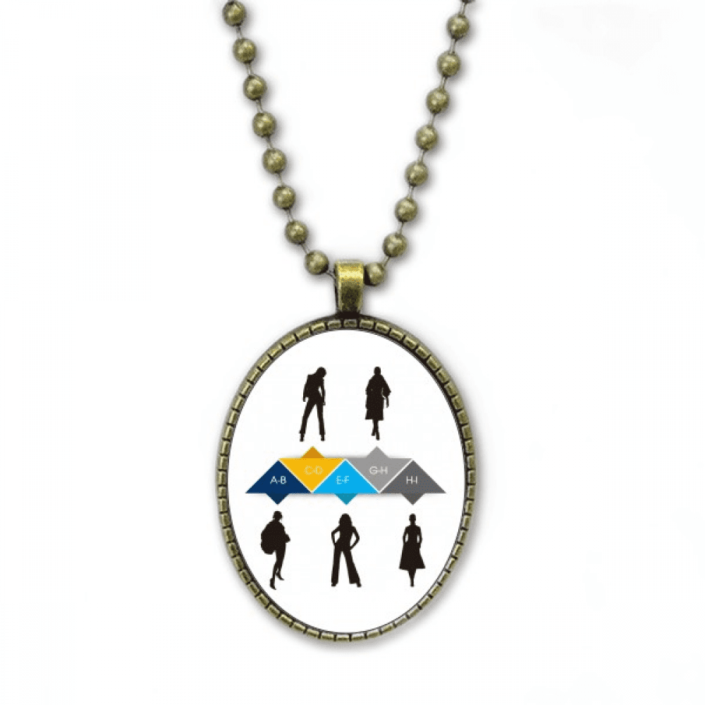 posture selection outline models necklace vintage chain bead pendant ...