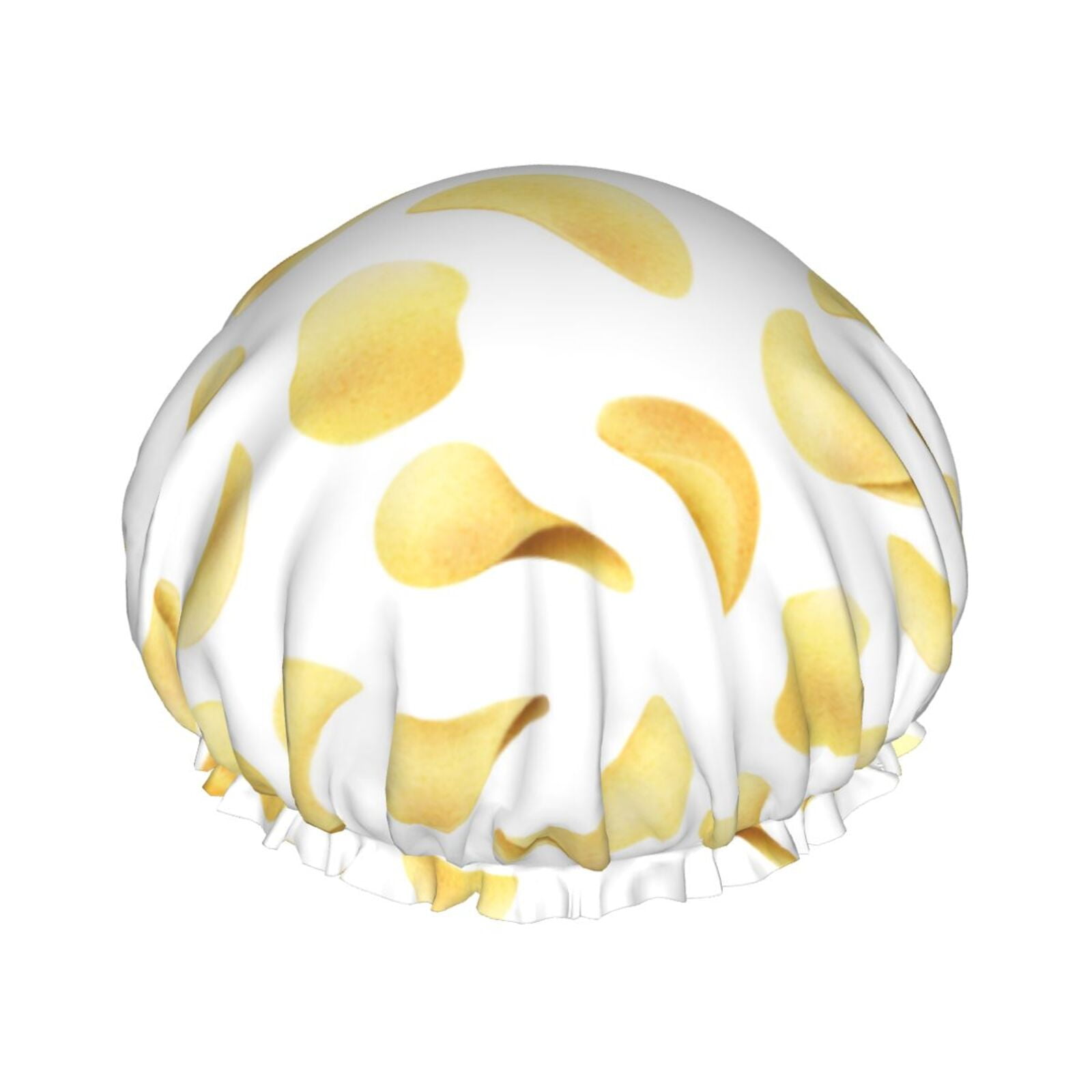 potato chips Shower Cap for Women, Double Waterproof Layers Shower Caps ...