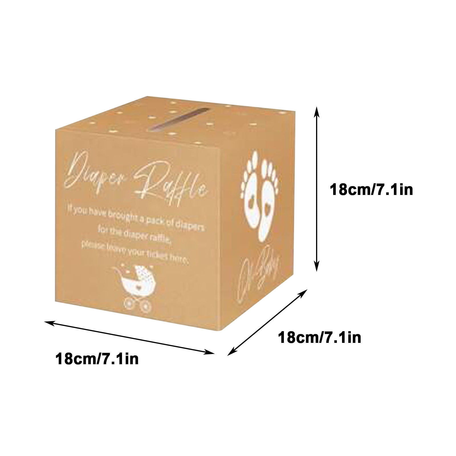 potrochi 50 Diaper Raffle Tickets with Box for Baby Shower Game ...