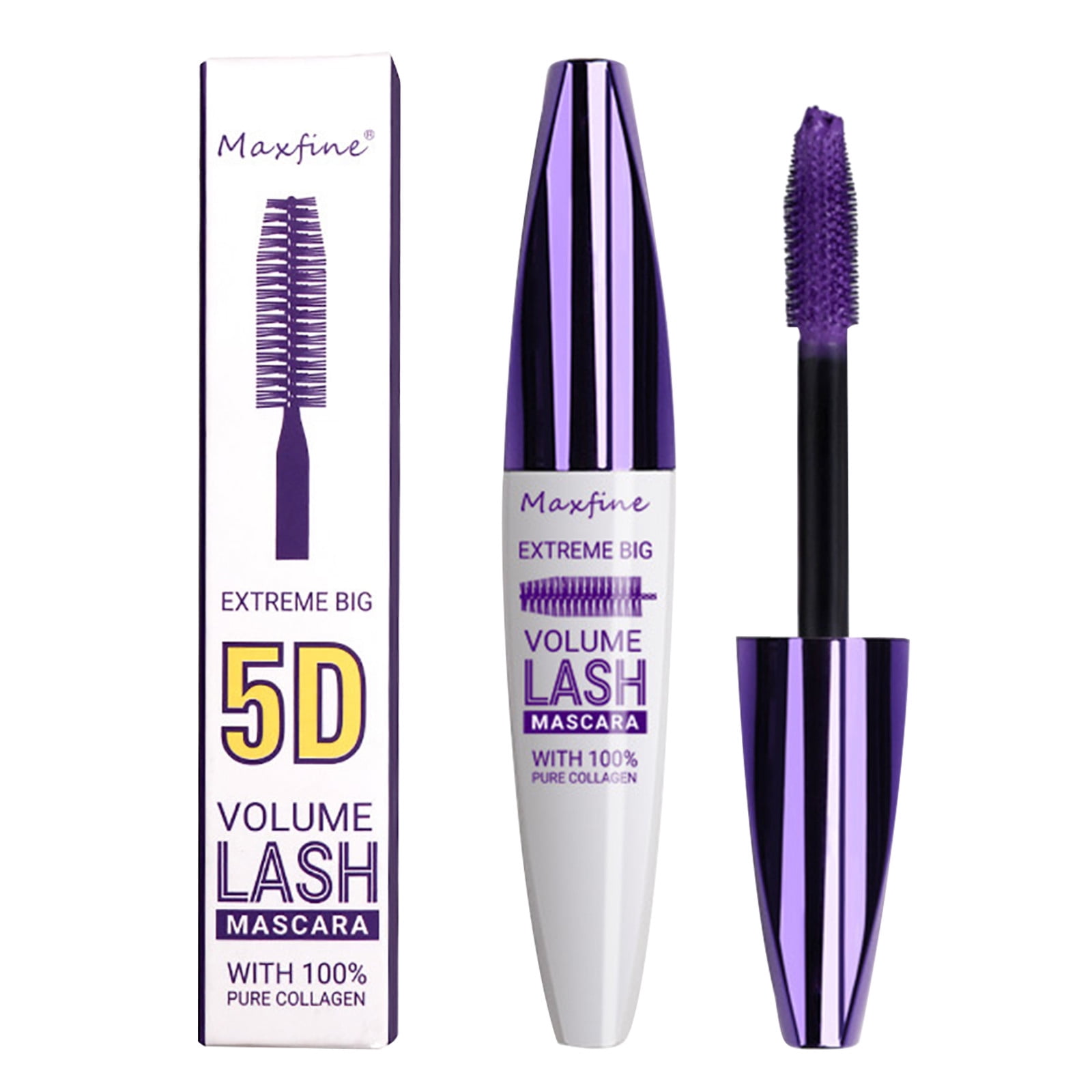 potrochi 5D Waterproof Colorful Mascara Volume and Length Set, Purple ...