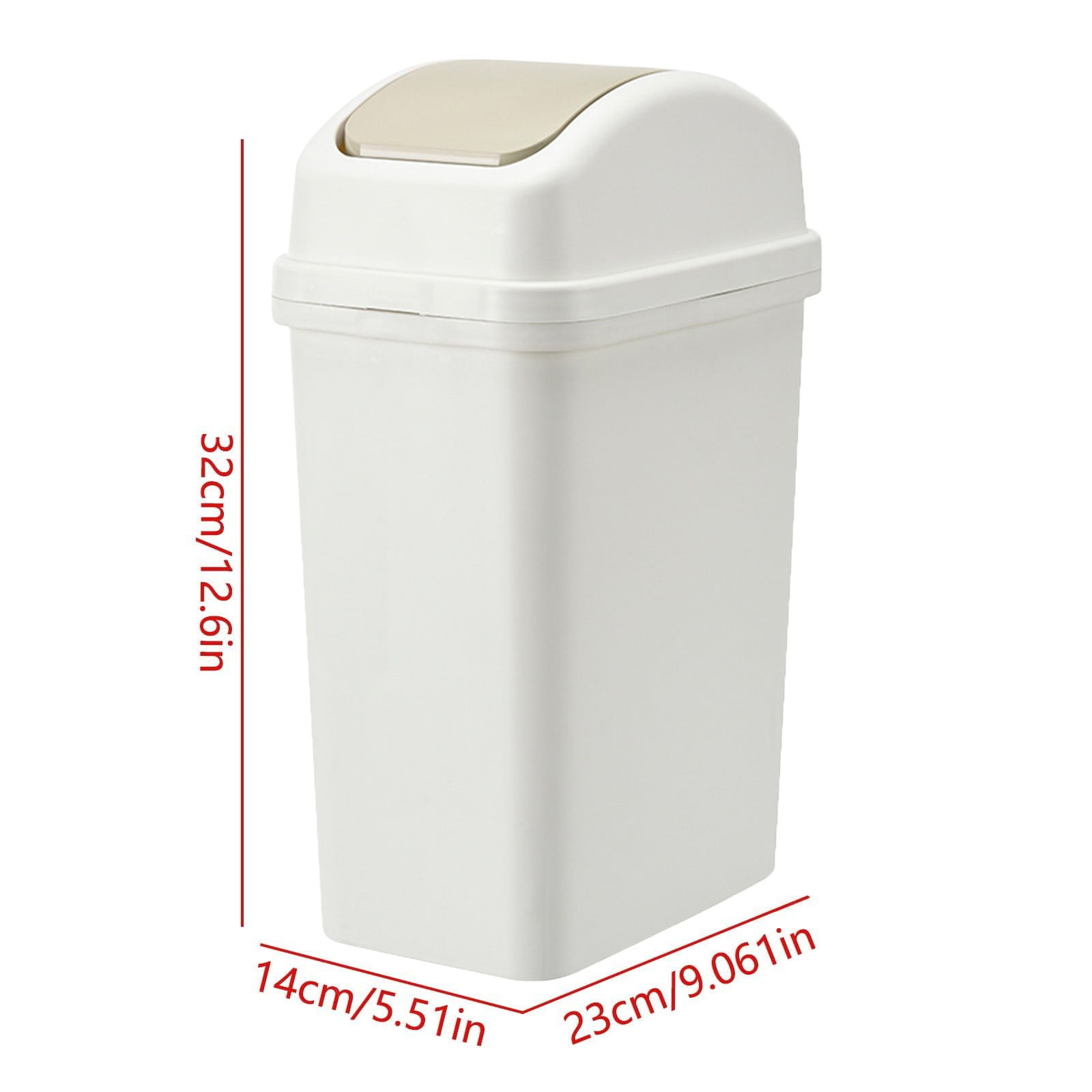 potrochi 6 Liter Plastic Trash Can, Small Garbage Can with Swing Lid ...