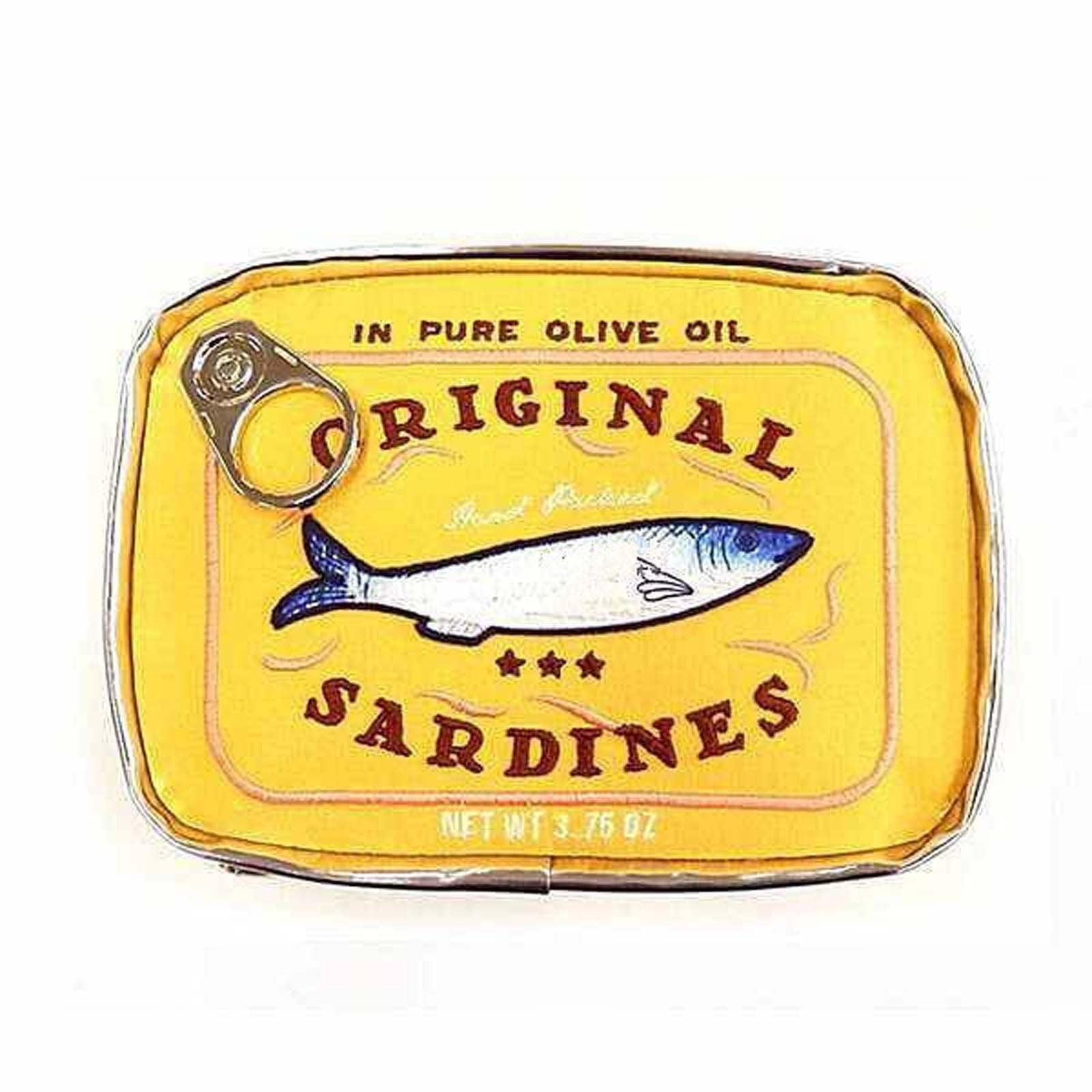 potrochi Canned Sardines Makeup Bag, Funny Sardine Tin Fish Cosmetic ...