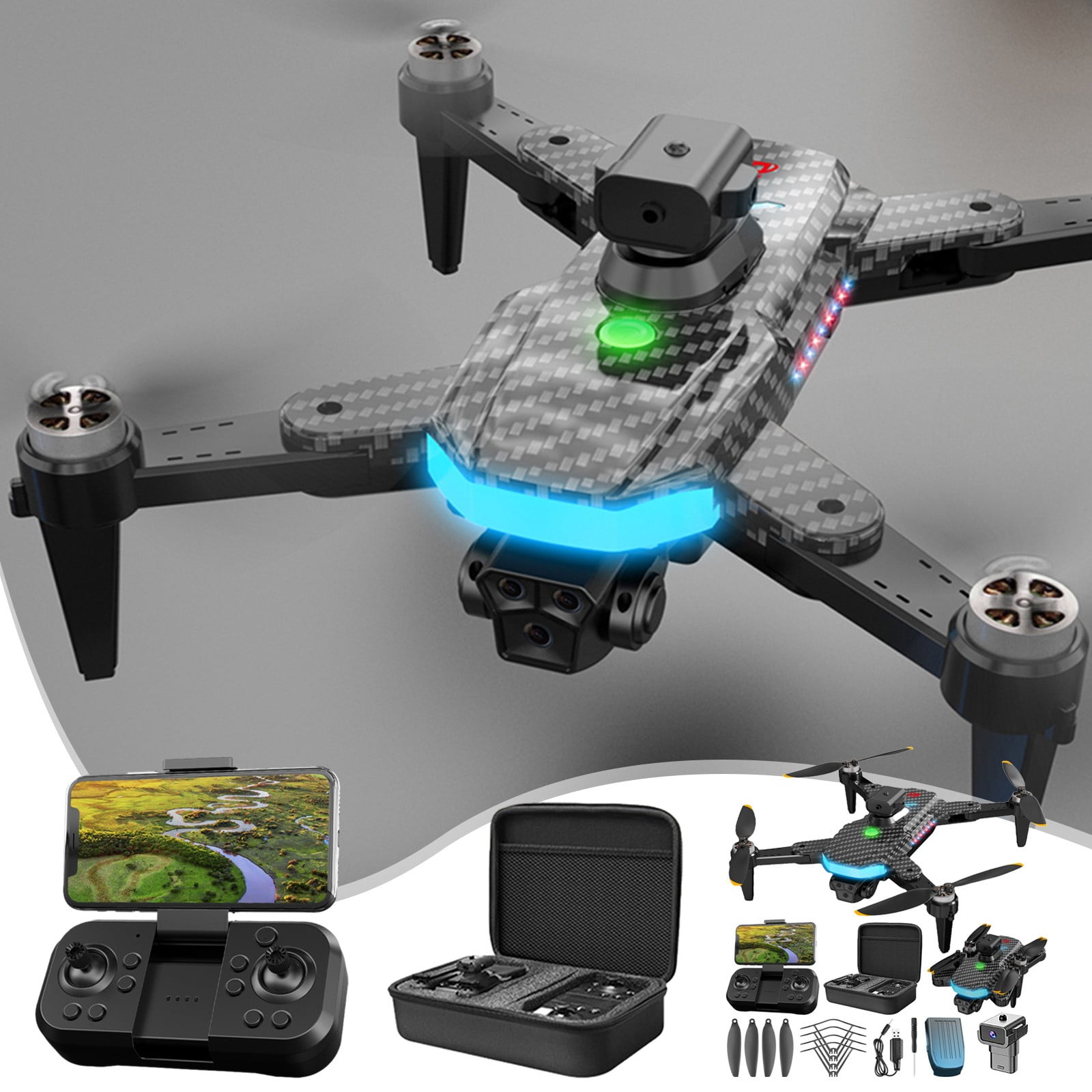 potrochi Drone with Camera for Adults Kids, Brushless Motor Drones With ...