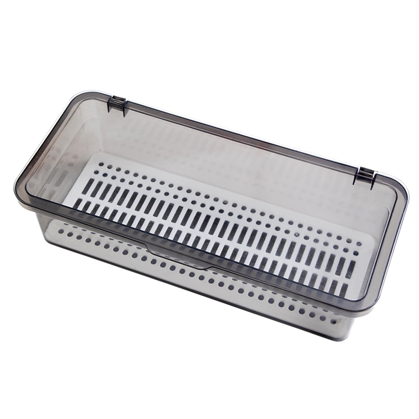 potrochi Flatware Tray Kitchen Drawer Organizer with Lid and Drainer ...