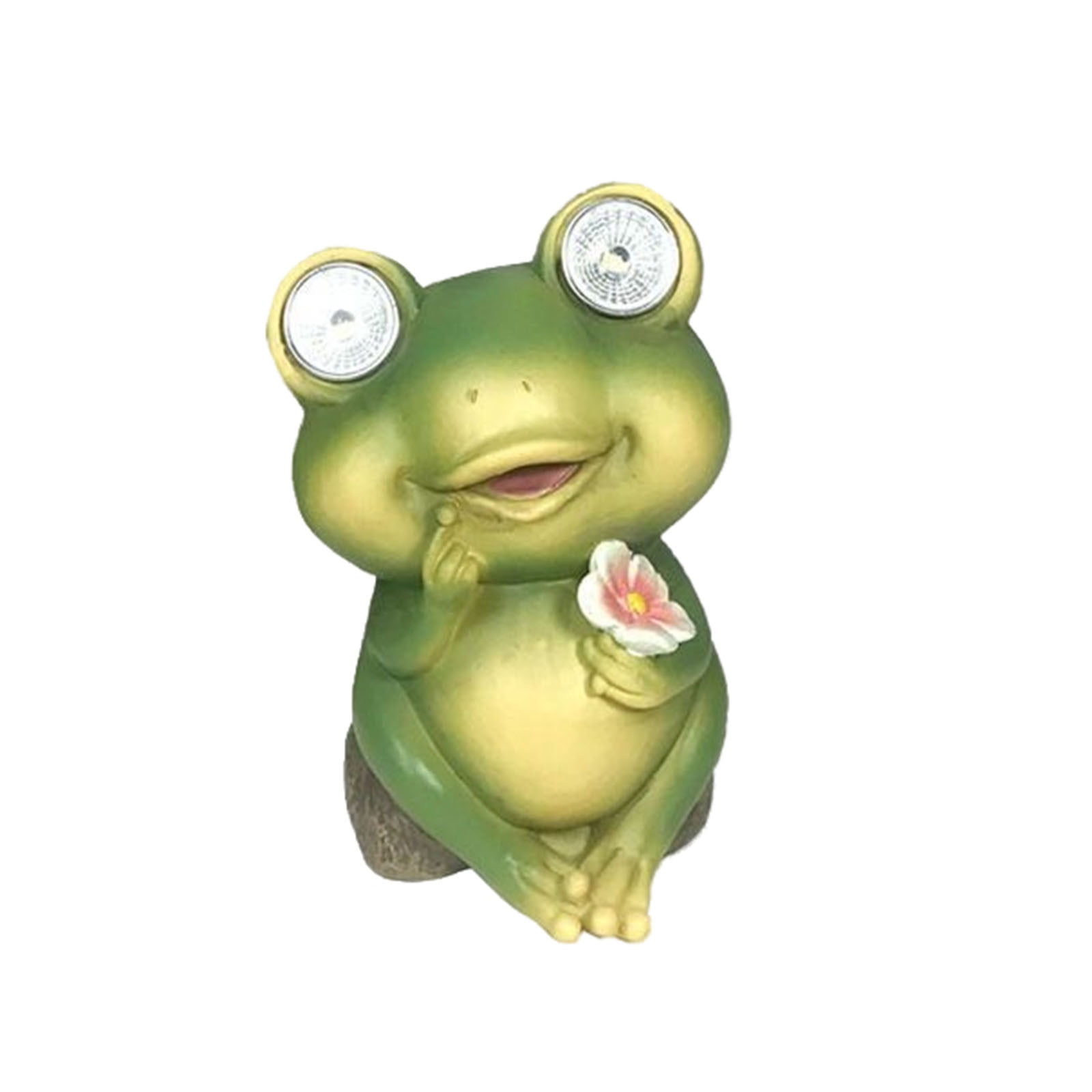 potrochi Solar Powered Frog Outdoor LED Garden Light Decor, Frog Statue ...
