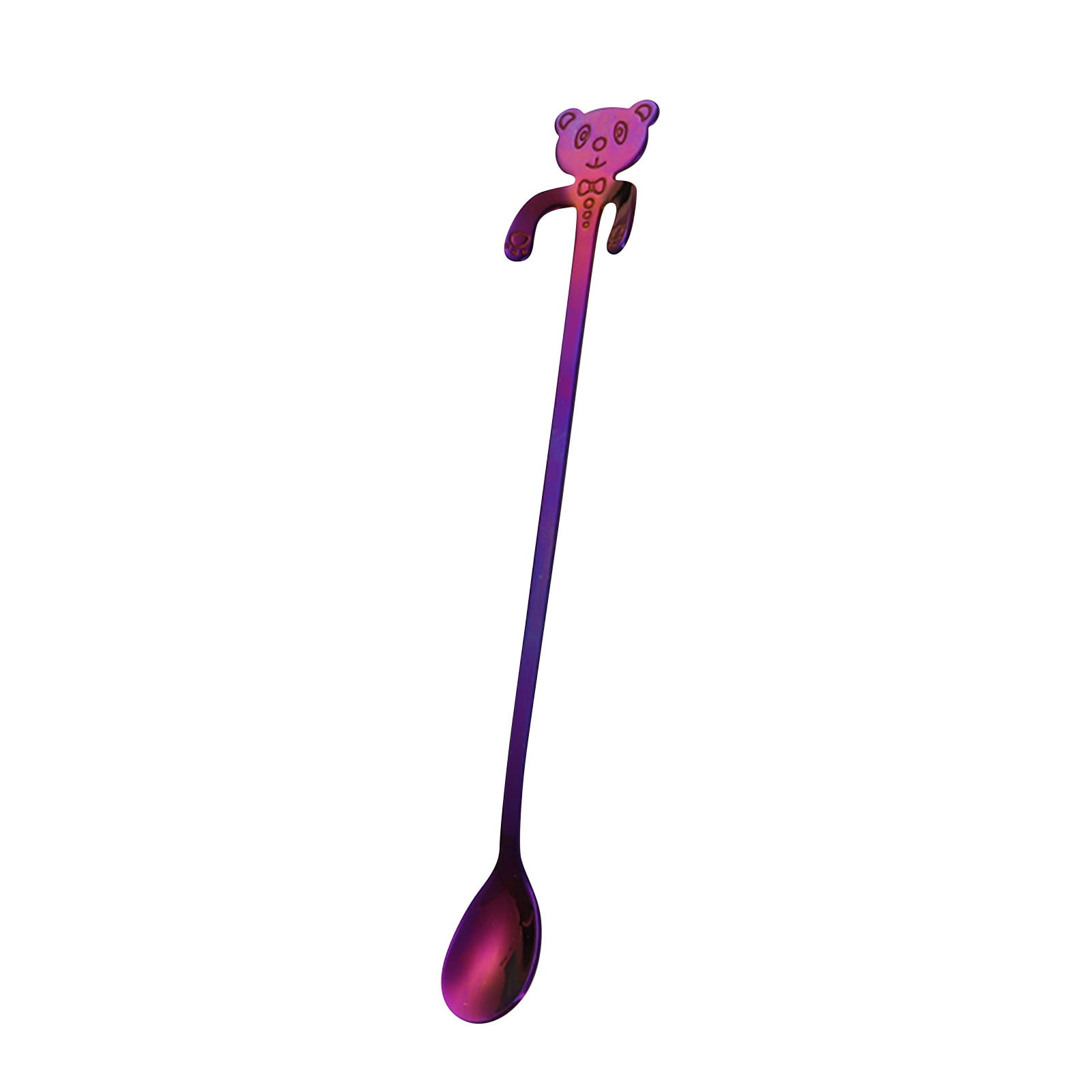 potrochi Stainless Steel Cute Mini Bear Spoon, Long Handle Ice Tea ...