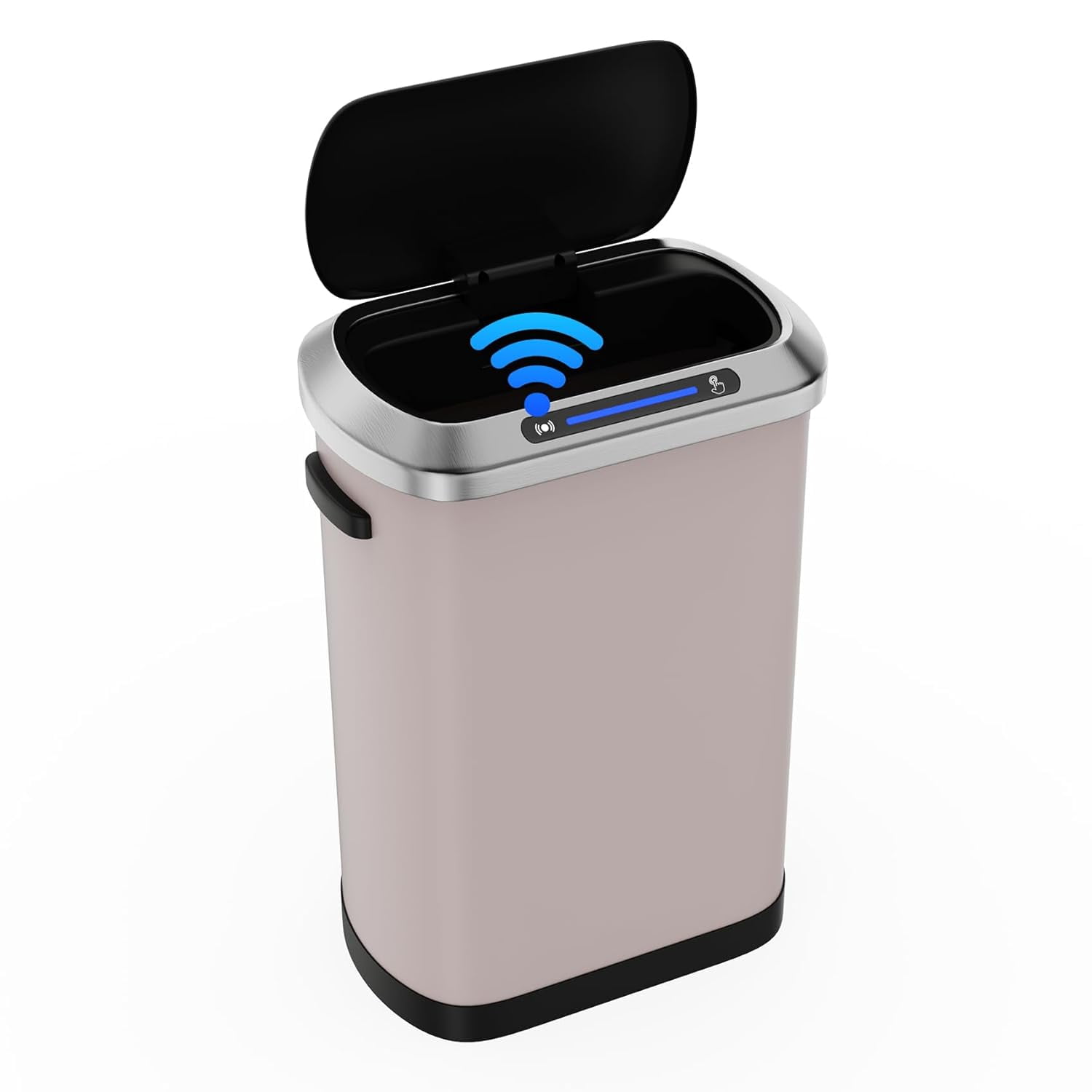 pouseayar 13 Gallon Stainless-Steel Smart Automatic Trash Can with ...