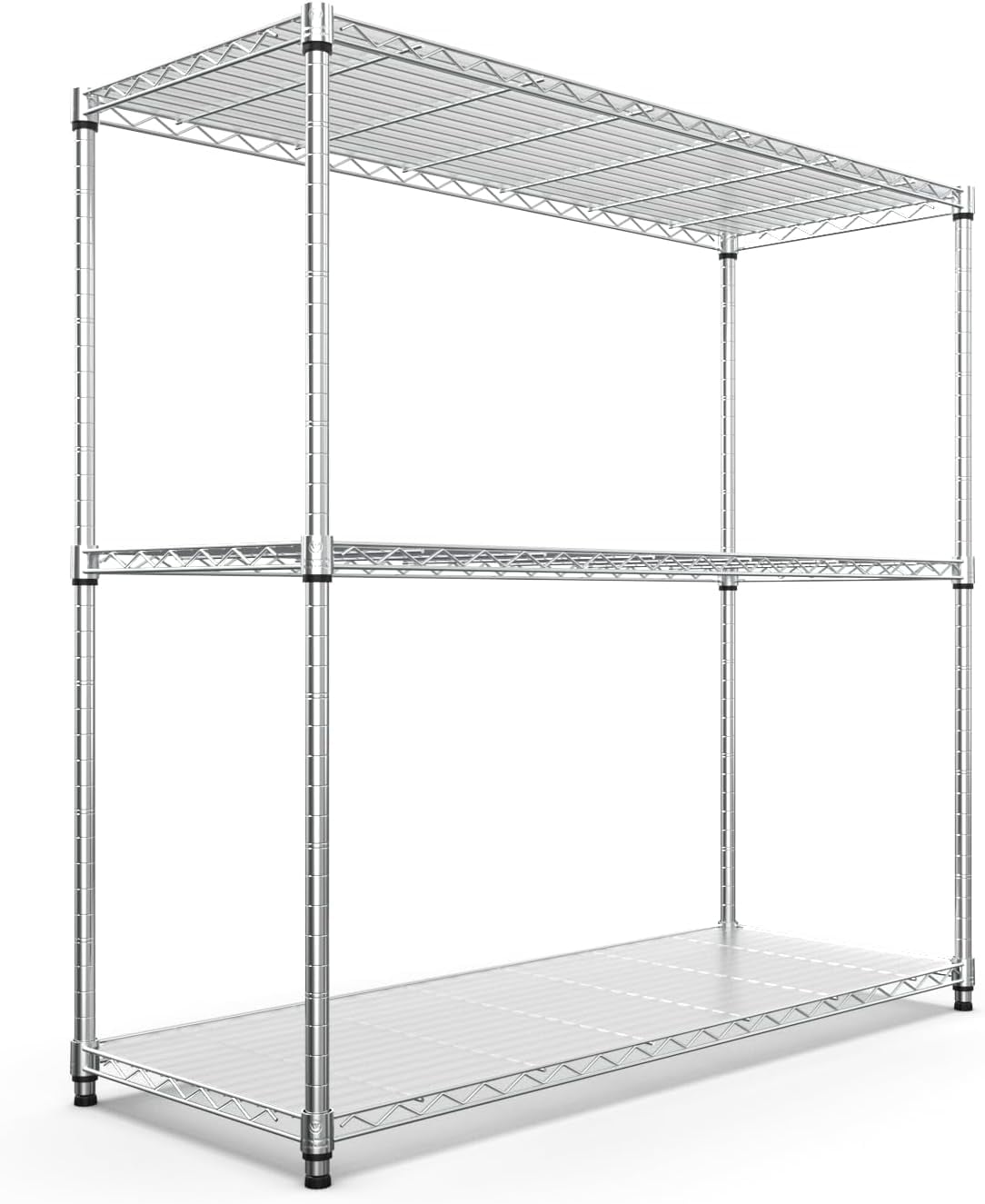 pouseayar 3 Tier NSF Metal Shelf Wire Shelving Unit, 1050lbs Capacity ...
