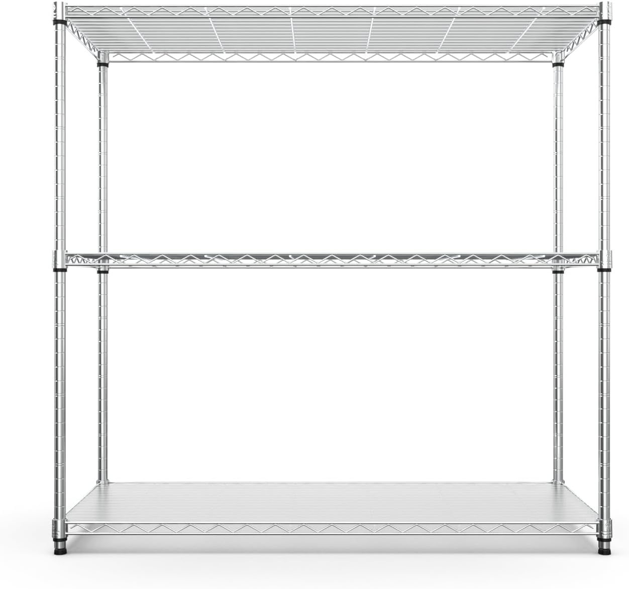 pouseayar 3-Tier Wire Shelving Unit, NSF Metal Shelf with 1050 LBS and ...