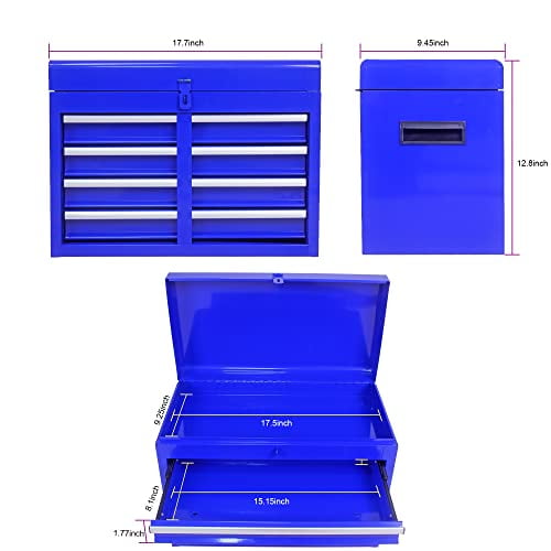 pouseayar 5 Drawer Rolling Tool Box, Top Cabinet Snapped to Bottom Tool ...
