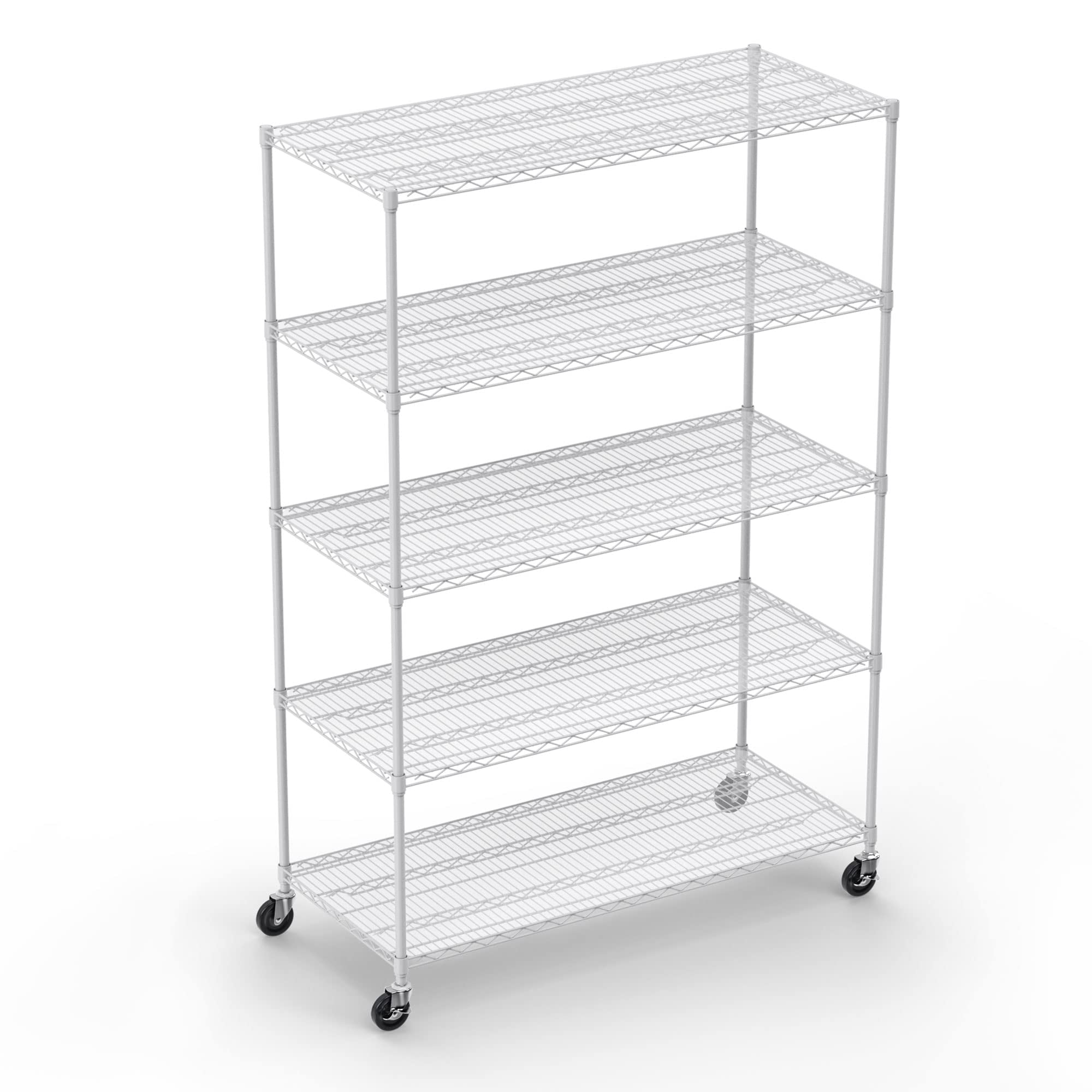 pouseayar 5 Tier NSF Metal Shelf Wire Shelving Unit, Heavy Duty ...