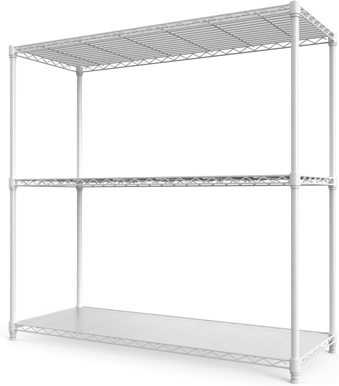 pouseayar Metal Shelf Wire Shelving Unit, 3 Tier NSF 1050lbs Capacity ...