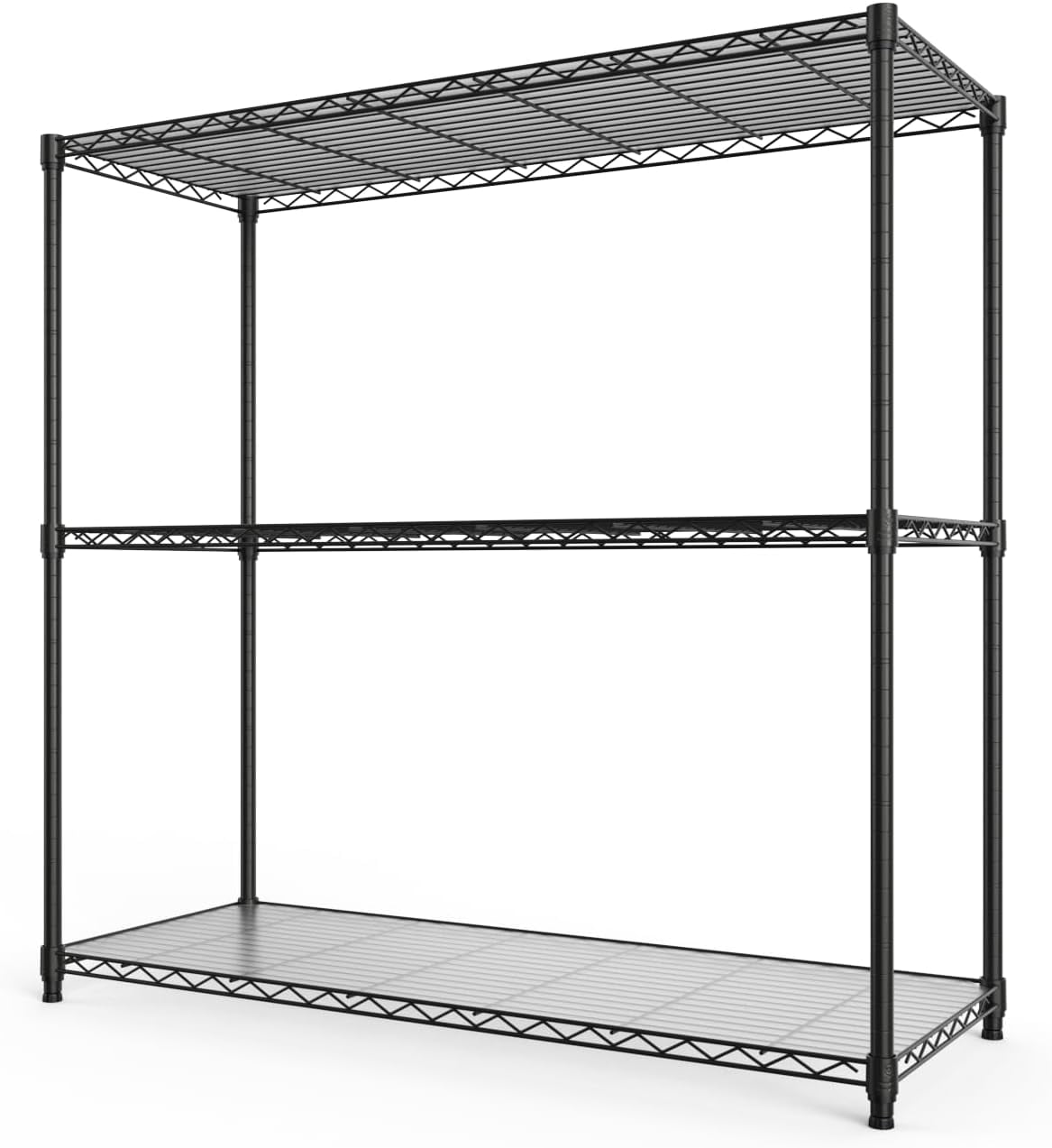 pouseayar Metal Shelf Wire Shelving Unit, 3 Tier NSF 1050lbs Capacity ...