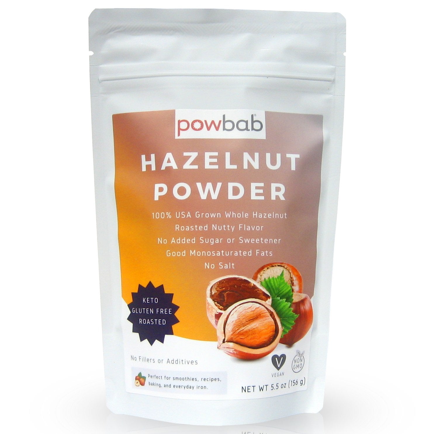 powbab Hazelnut Powder - 100% USA Roasted Hazelnut Meal Flour (5.5 oz) - Walmart.com