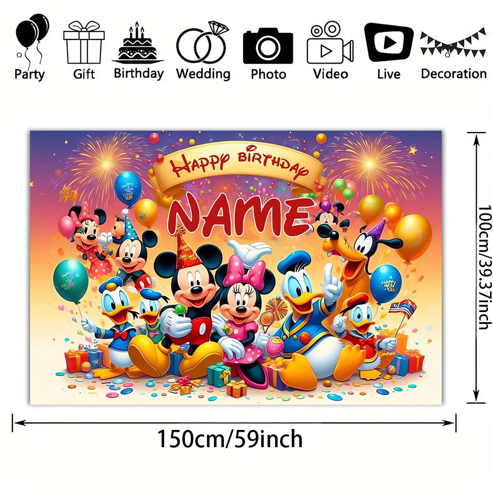 No power required for a large party background, including Minnie ...