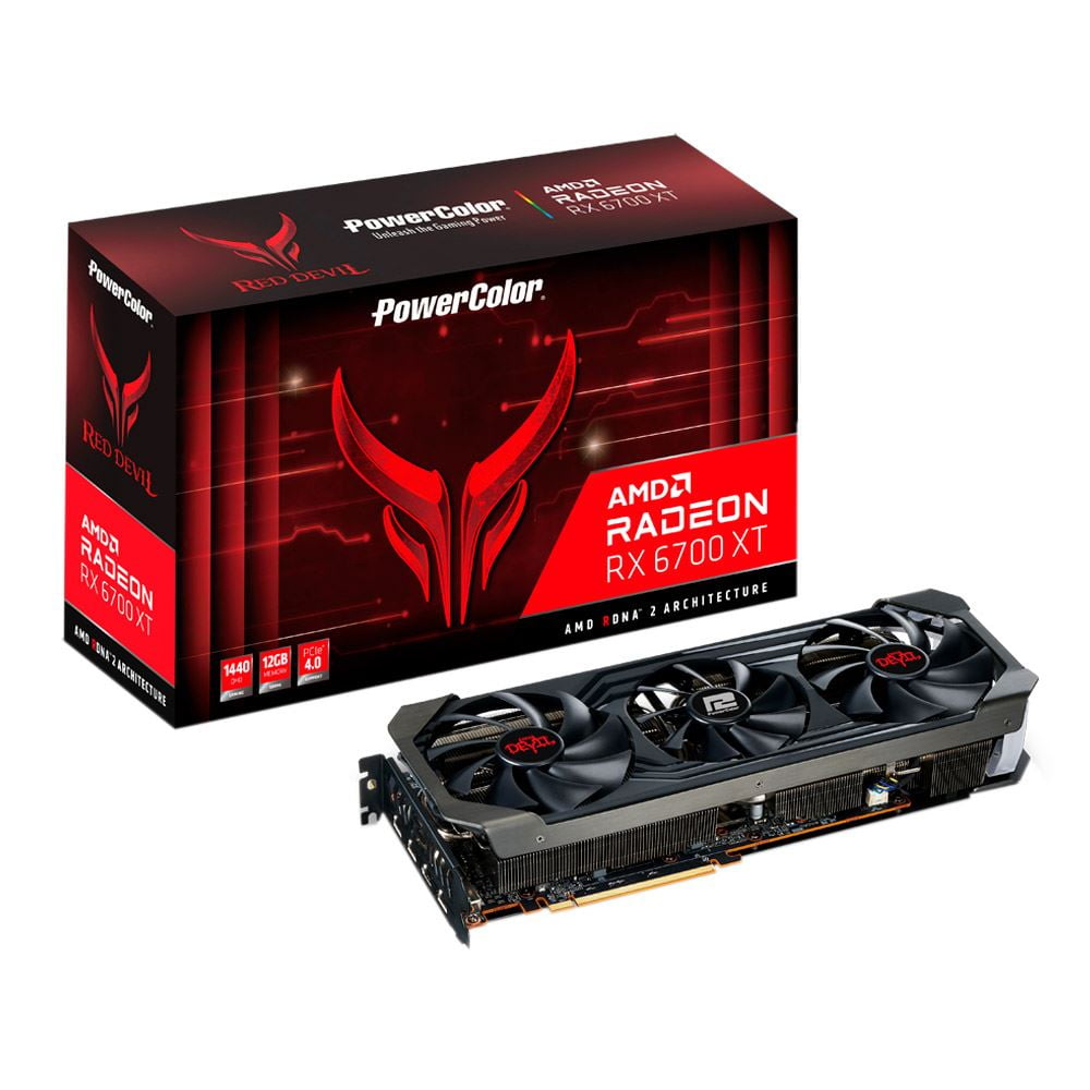 powercolor red devil amd radeon rx 6700 xt gaming graphics card with ...