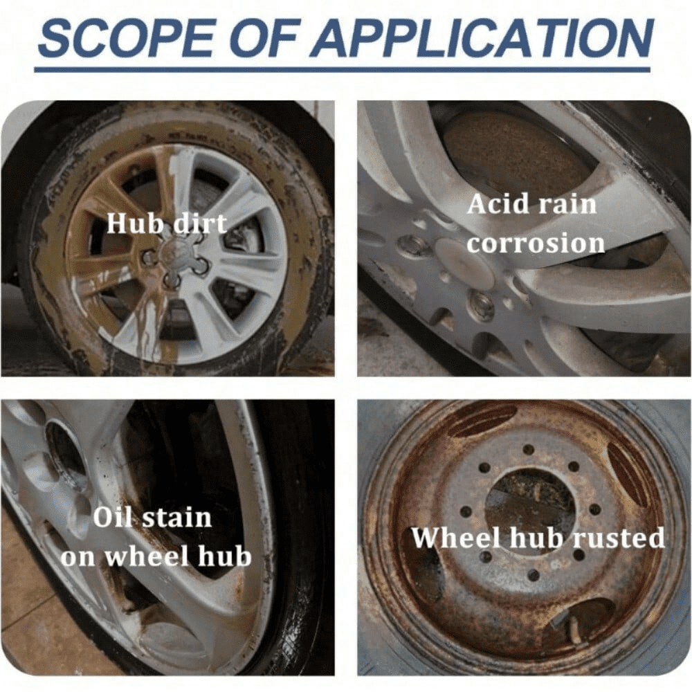 A powerful acid-free truck and car tire metal rust remover spray, rim ...