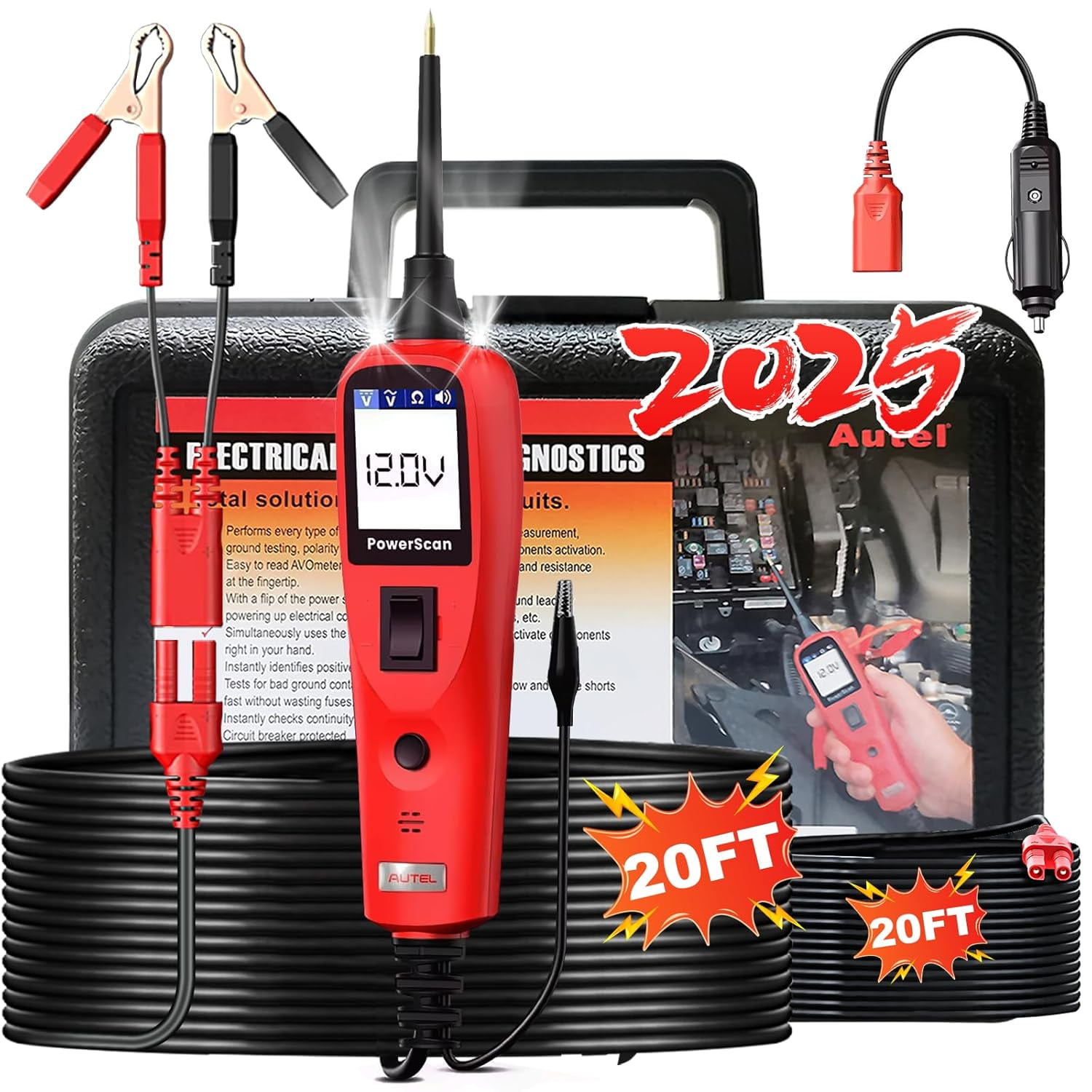 PowerScan PS100 Power Circuit Probe Kit - 12V 24V Car Circuit System ...