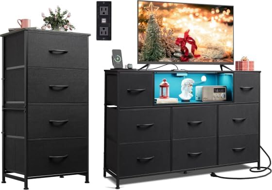 ppp 4 Drawer and 8 Drawer Dresser Set, Dresser for Bedroom, Closet ...