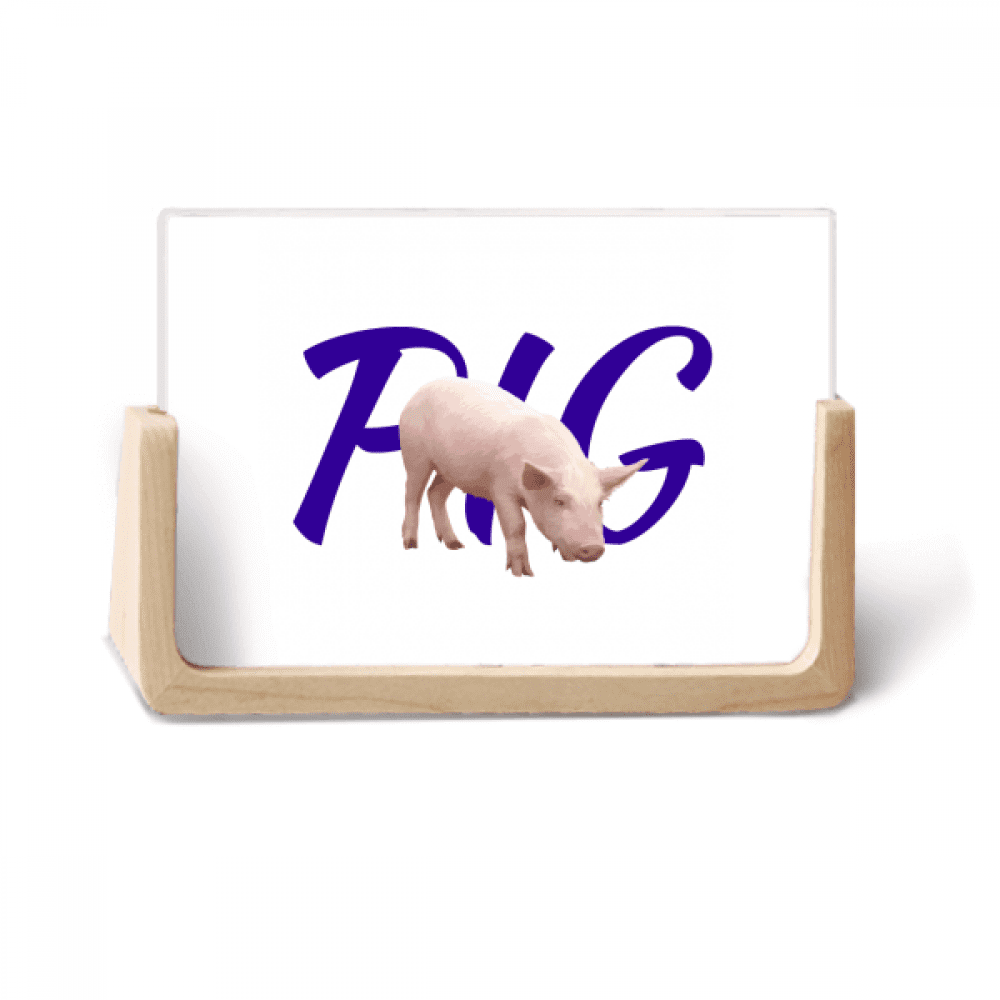 pr pig posture animals photo wooden photo frame tabletop display ...