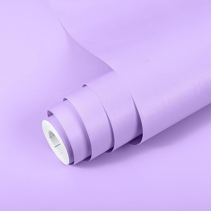 practicalWs Peel and Stick Wallpaper 17.7"x236.2" Purple Wallpaper ...