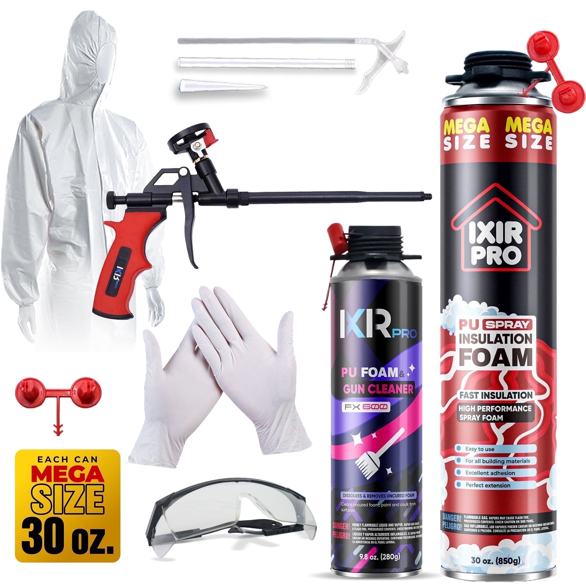 Spray Foam Insulation Kit (1 PK Kit-25.4oz) Expanding Sealant, Closed ...