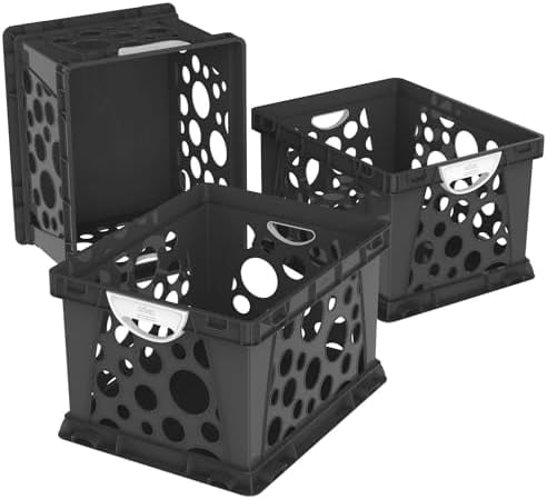 premium file crate with molded handles, letter and legal document and ...
