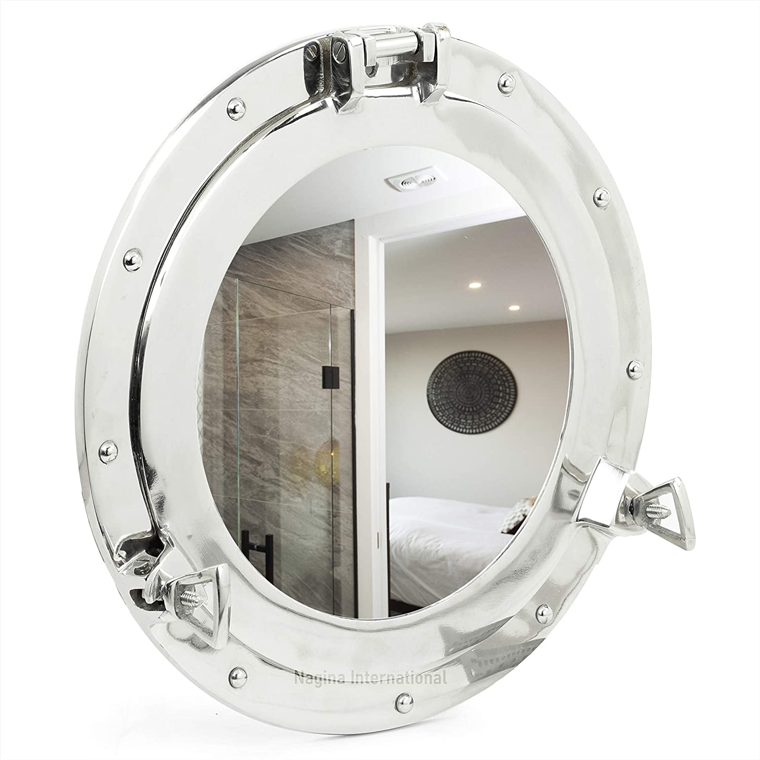 **premium silver lined aluminum nickel coated nautical ship's porthole ...