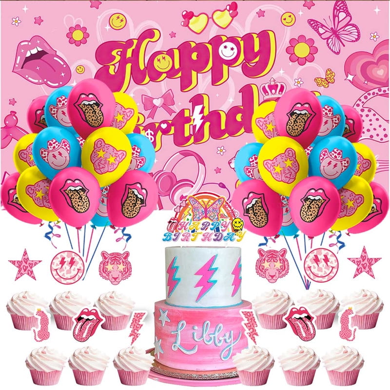 preppy party decorations Birthday Party Supplies Balloons Paper Plates ...